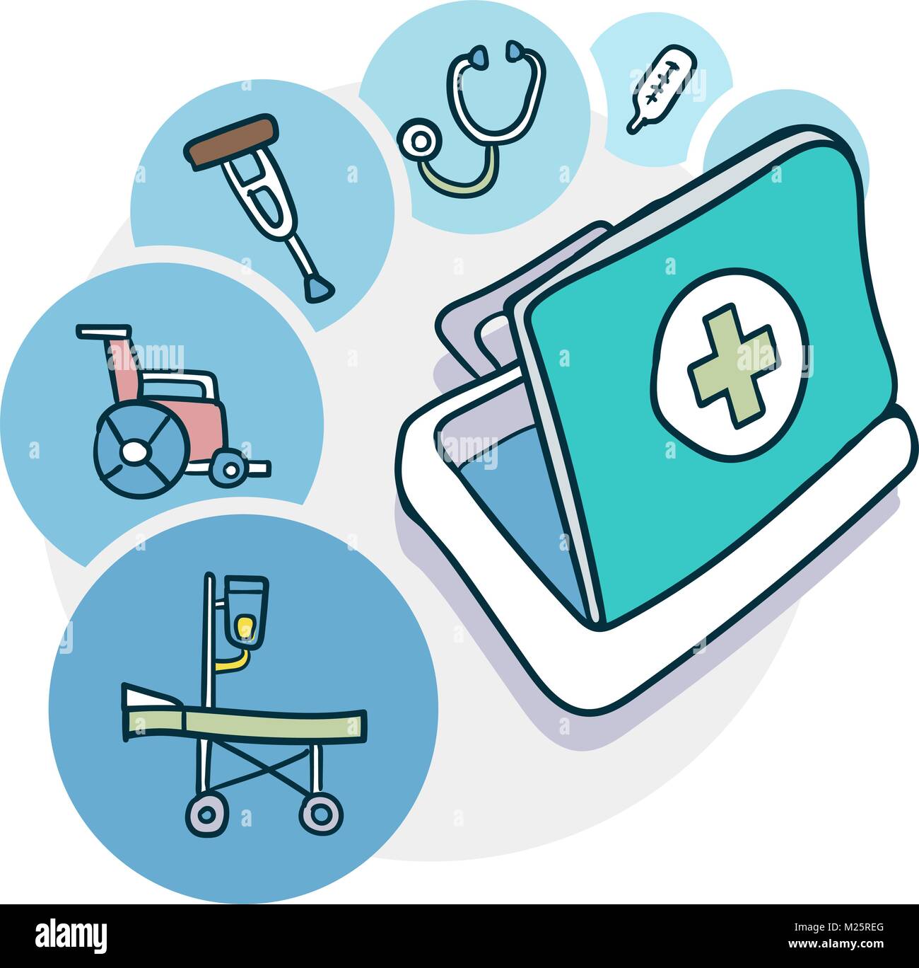 Medical kit cartoon hi-res stock photography and images - Alamy