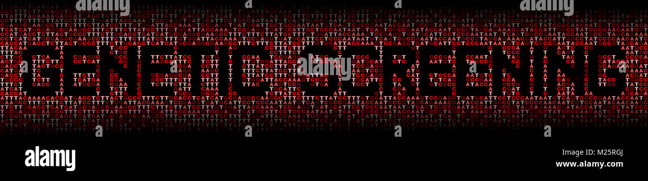 Genetic Screening text on DNA genetic code background illustration ...