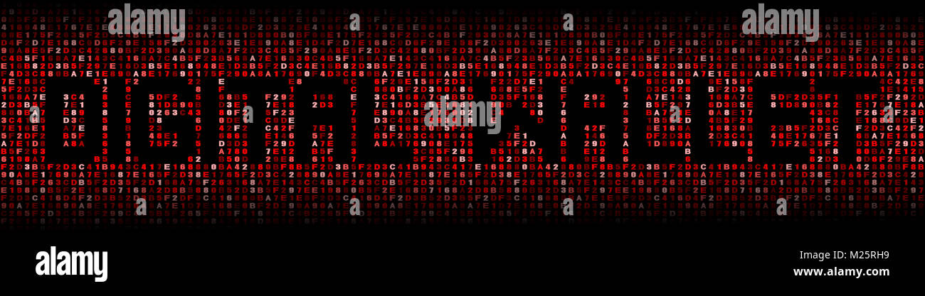 Digital wallet text on hex code illustration Stock Photo - Alamy