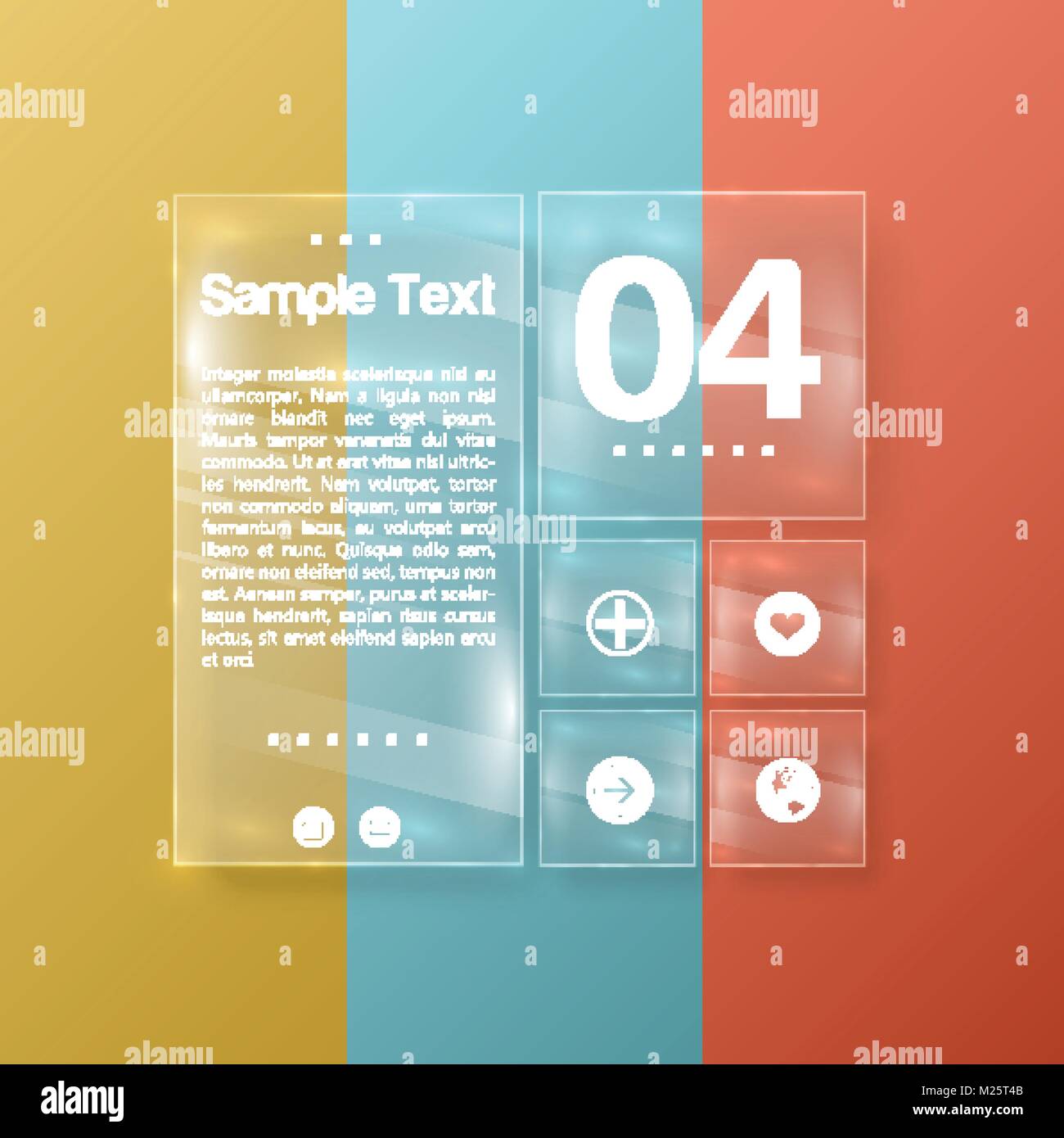 Abstract 3D glass numbered template Stock Vector Image & Art - Alamy