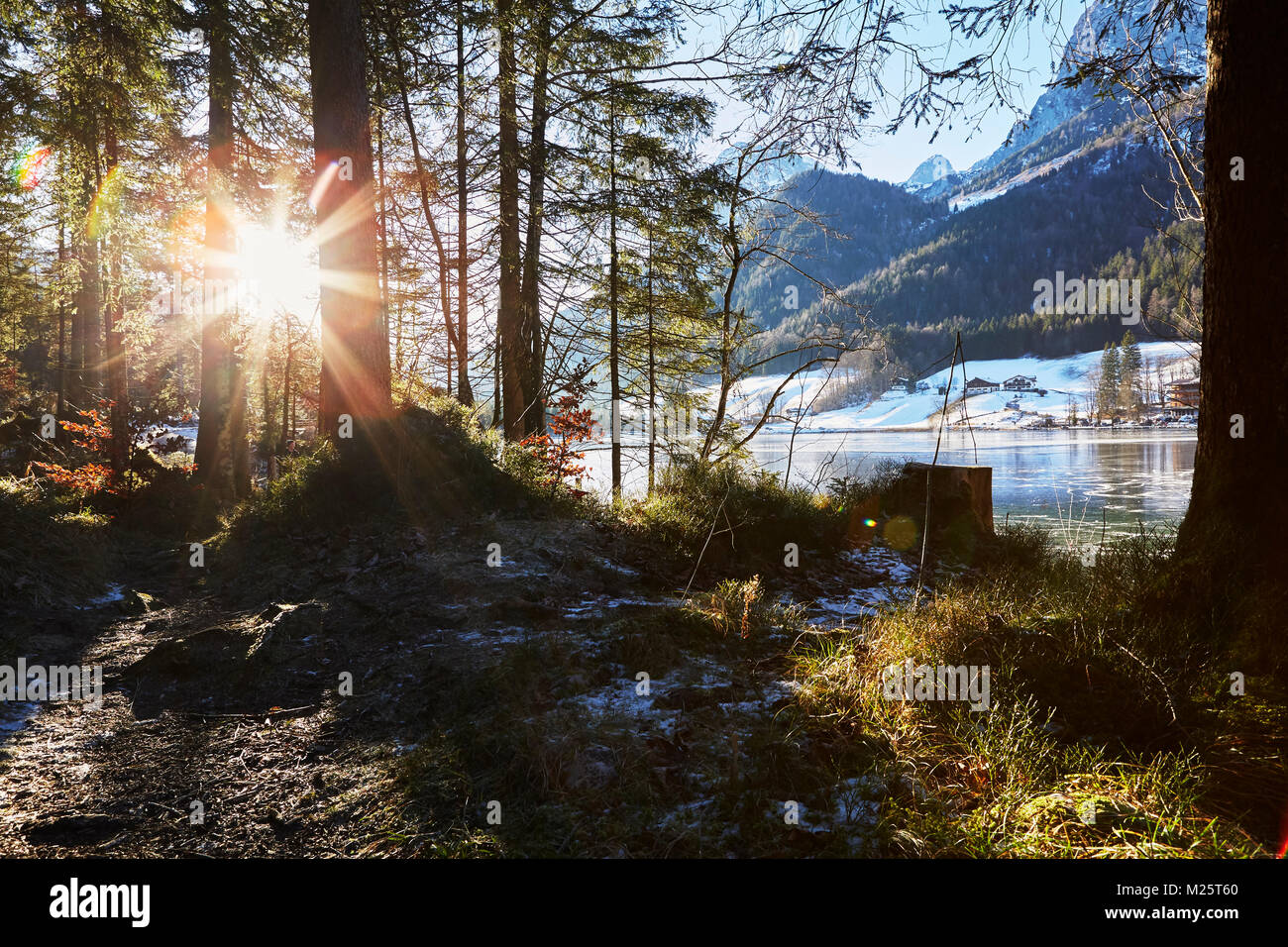 Der Hintersee bei Ramsau im Winter Stock Photo - Alamy