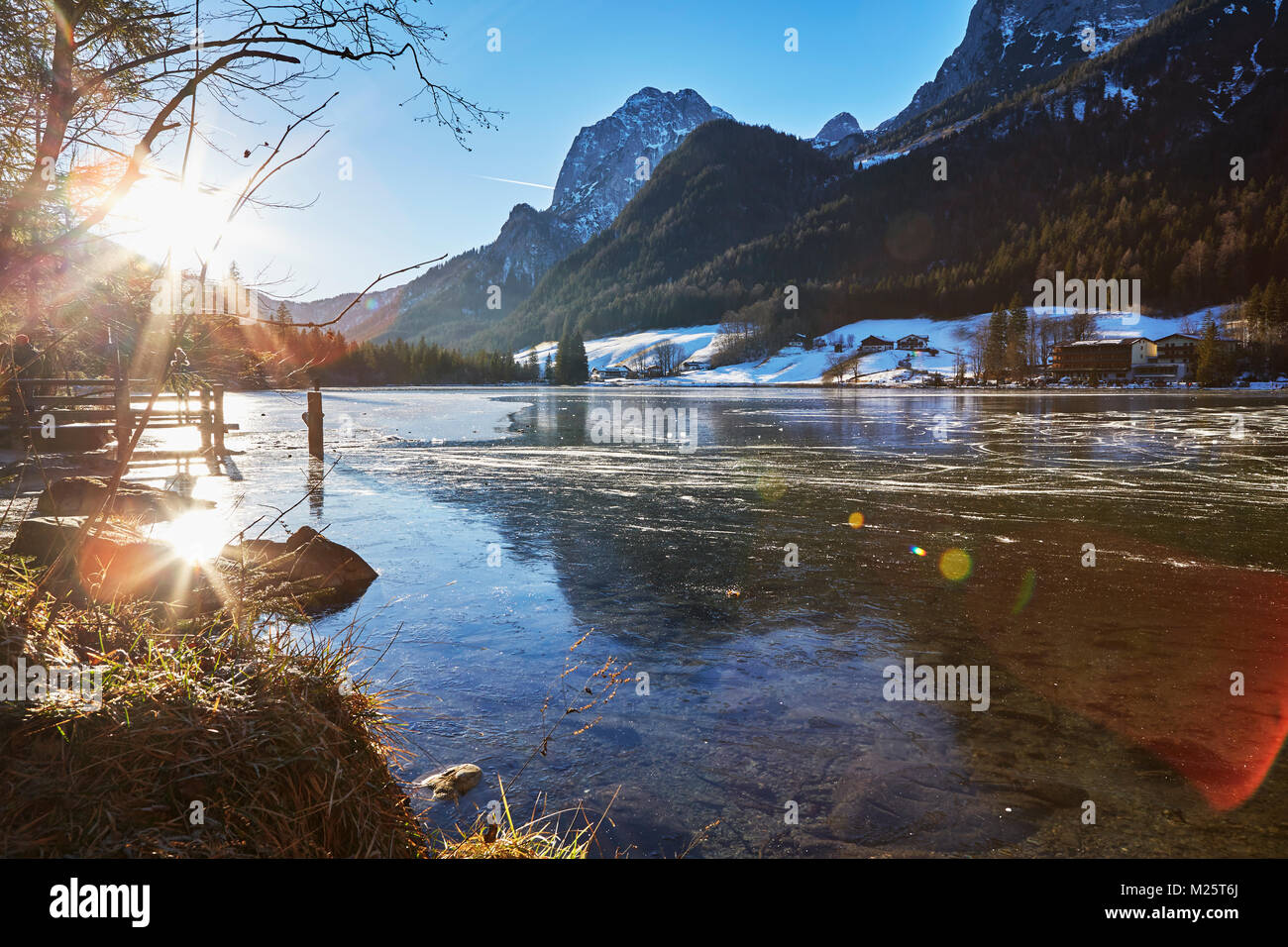 Der Hintersee bei Ramsau im Winter Stock Photo - Alamy