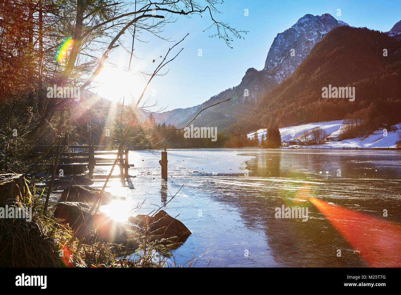 Der Hintersee bei Ramsau im Winter Stock Photo - Alamy