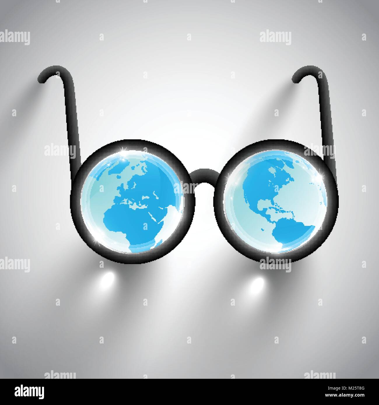 Vector Earth Eye glasses Stock Vector Image & Art - Alamy