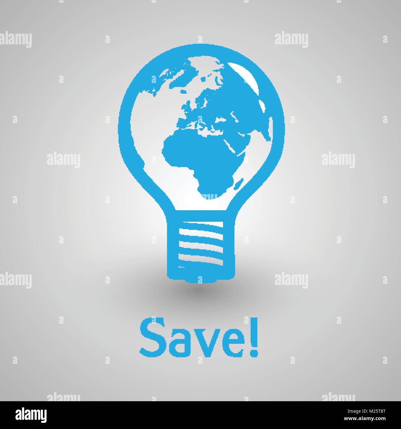 Vector bulb Earth paper illustration for save energy Stock Vector Image ...
