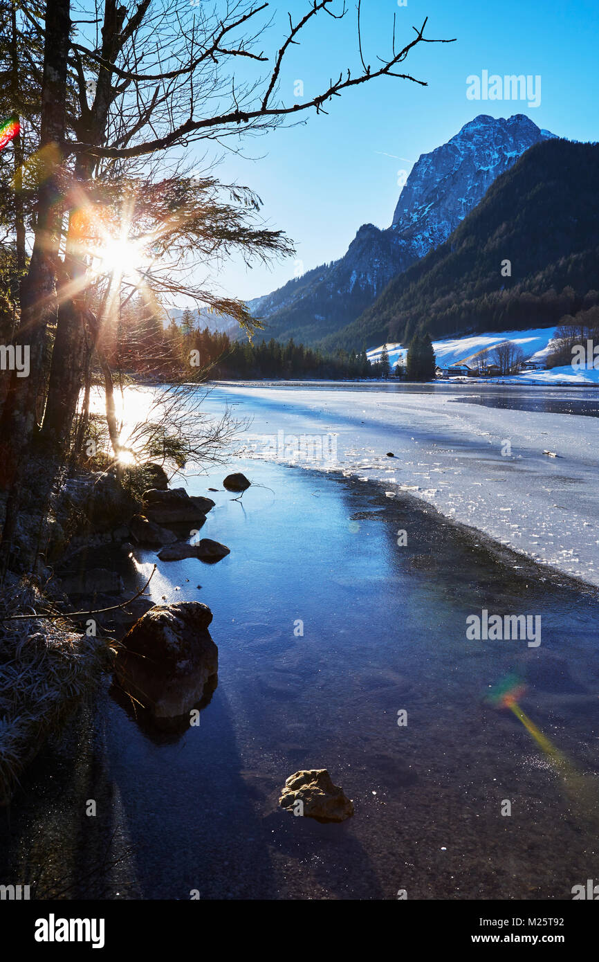 Der Hintersee bei Ramsau im Winter Stock Photo - Alamy
