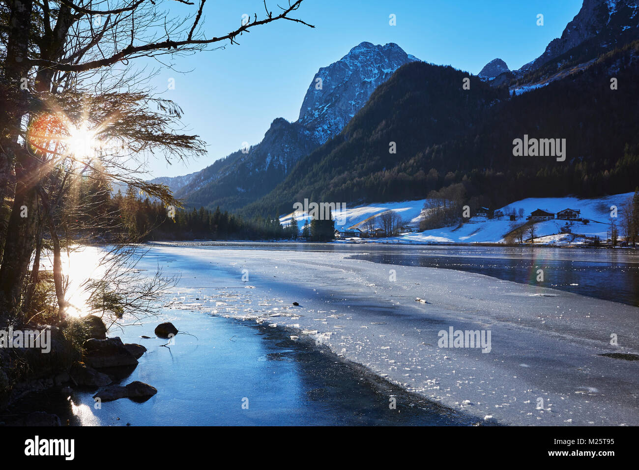 Der Hintersee bei Ramsau im Winter Stock Photo - Alamy