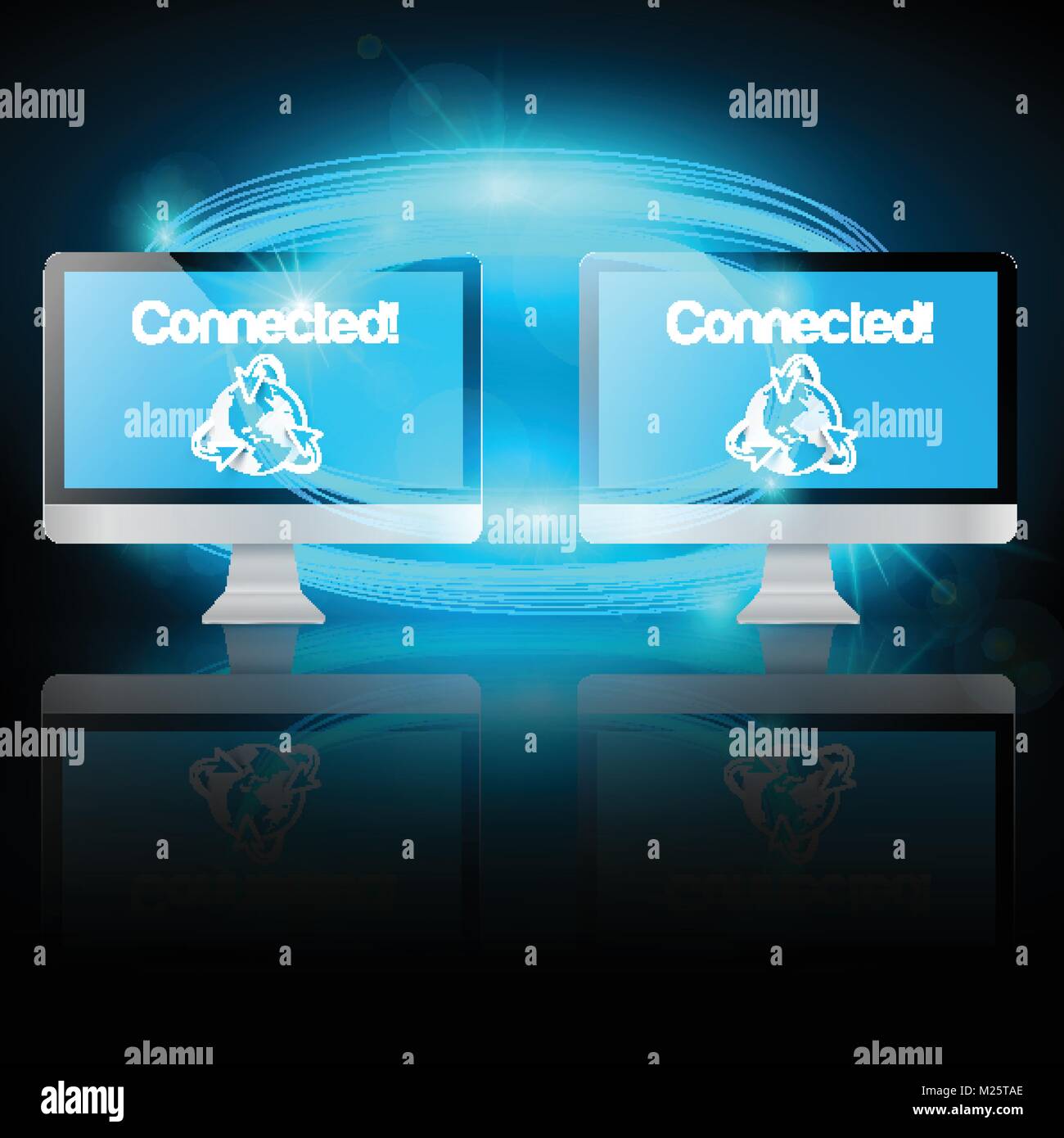Computers connected, vector illustration Stock Vector Image & Art - Alamy