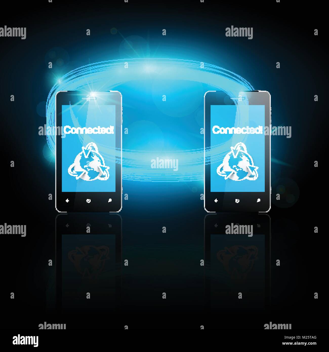 Tablet connected cloud illustration Stock Vector Images - Alamy