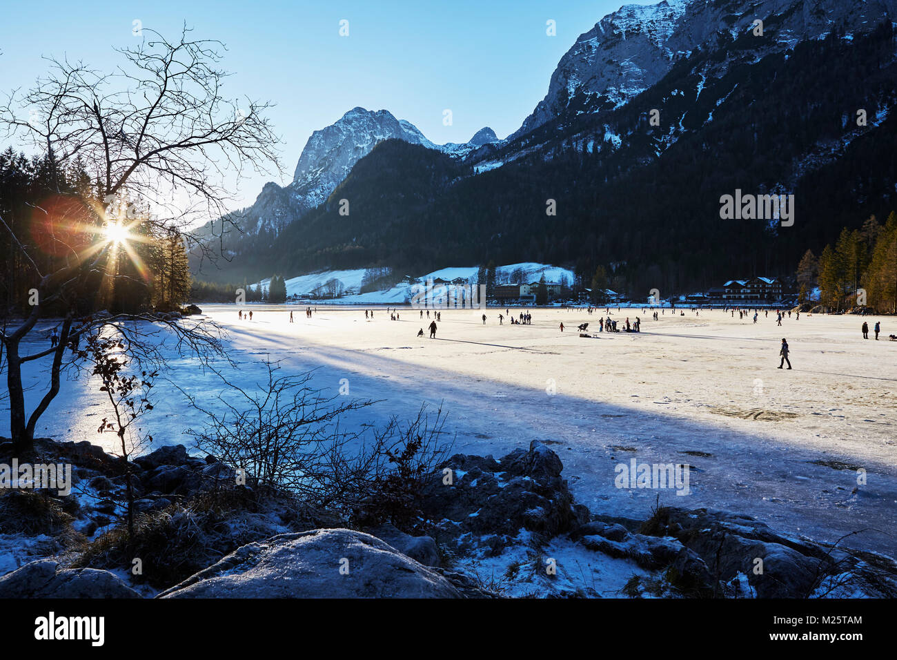 Der Hintersee bei Ramsau im Winter Stock Photo - Alamy
