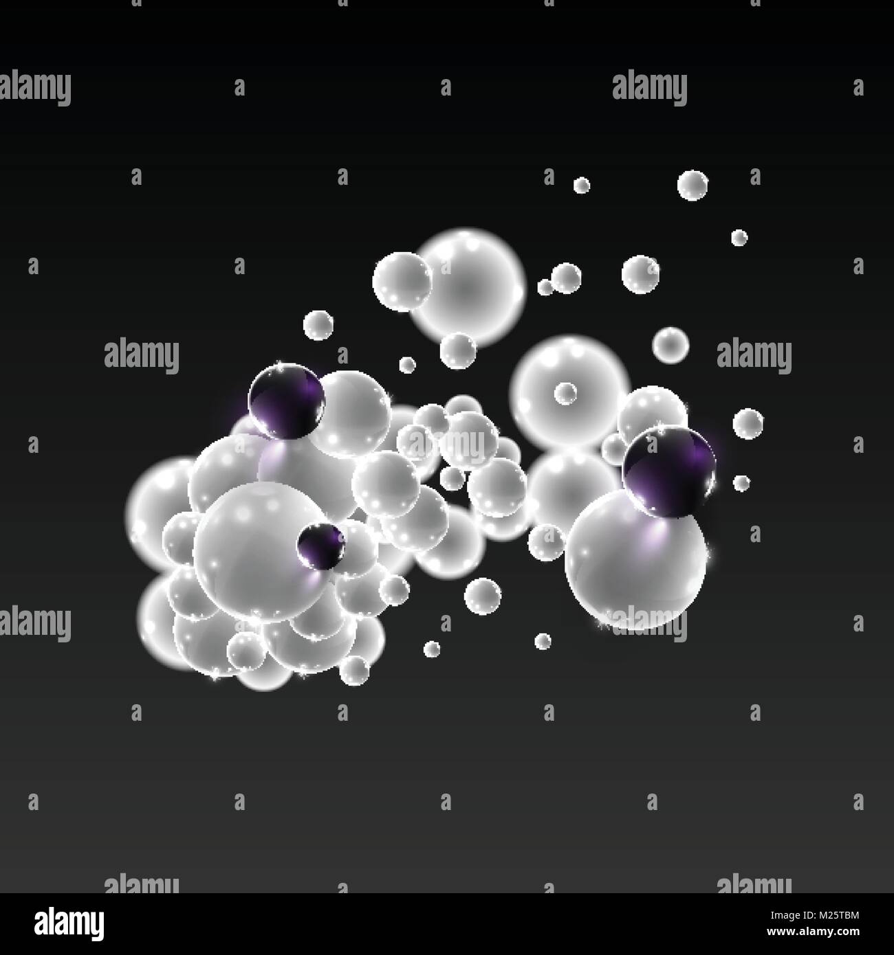 Flying transparent soap bubbles Stock Vector Images - Alamy