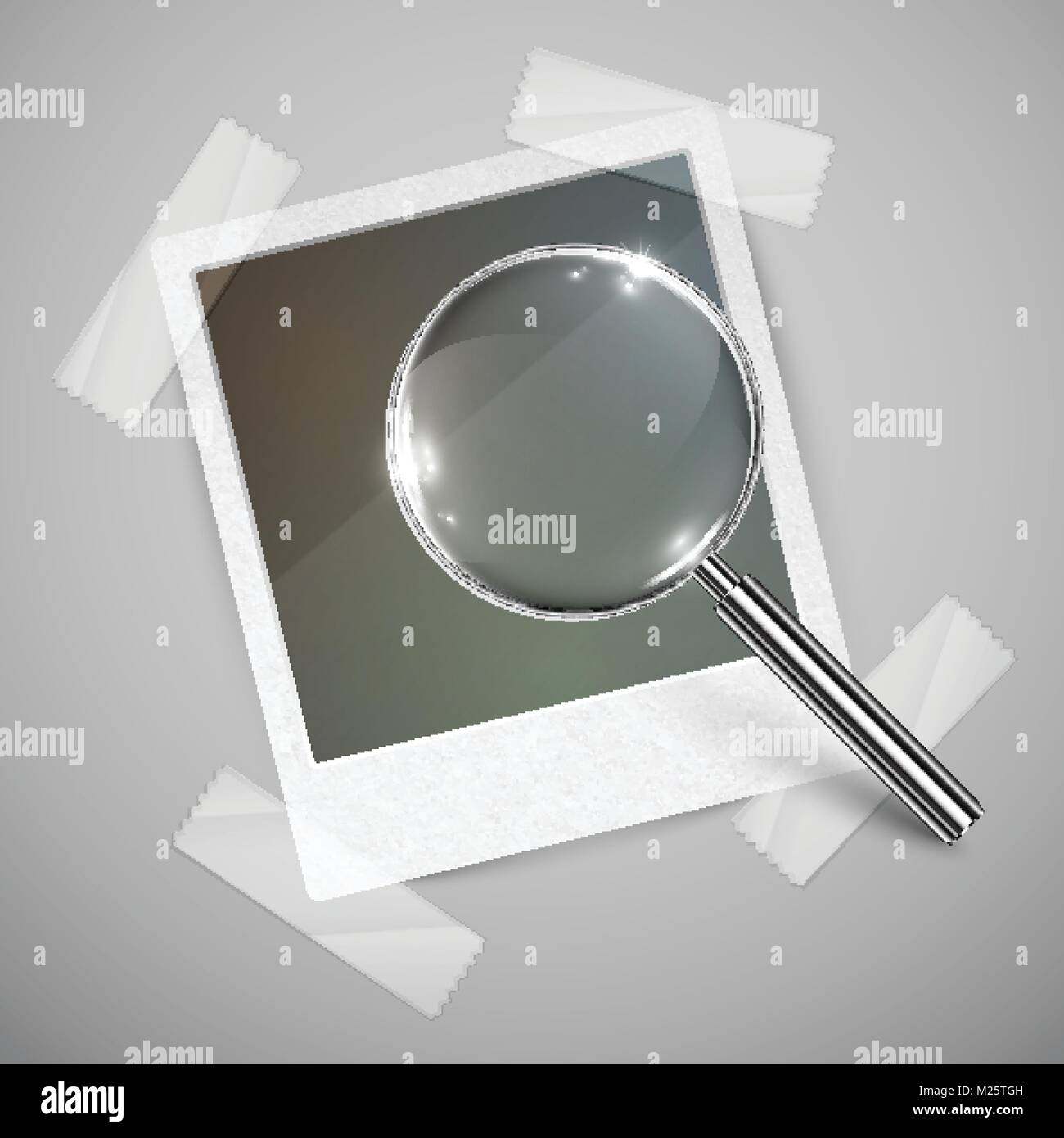 A photo frame and a magnifier, vector Stock Vector Image & Art - Alamy
