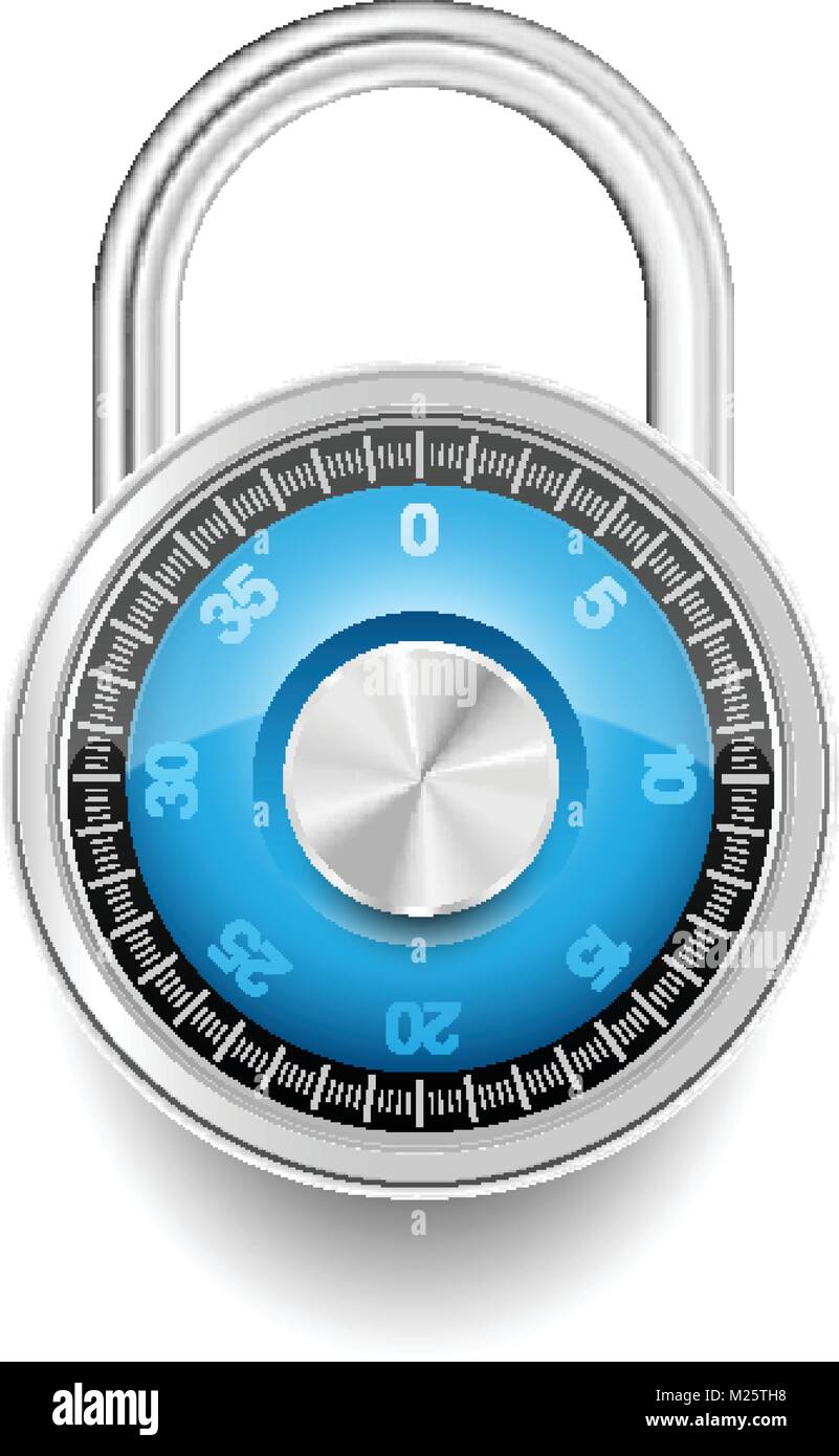 Vector illustration of a realistic padlock Stock Vector Image & Art - Alamy