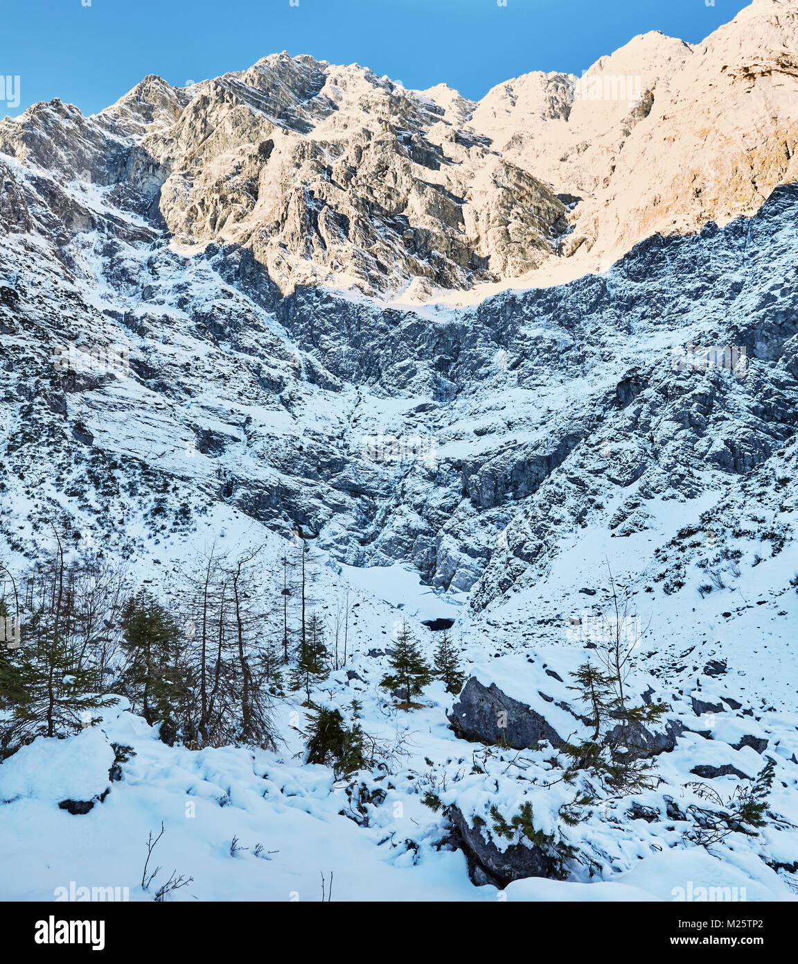 Watzmann hike in winter, Berchtesgaden Alps, panorama Stock Photo - Alamy