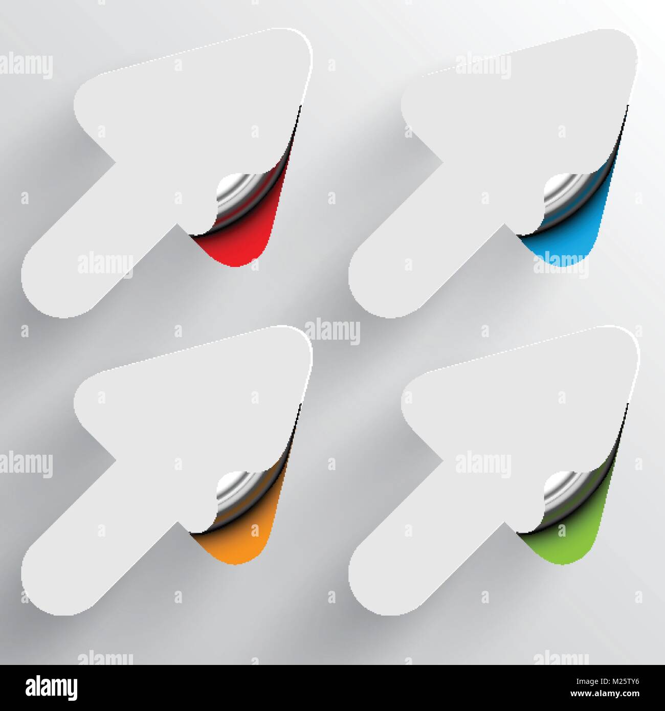 White arrows vector illustration Stock Vector Image & Art - Alamy