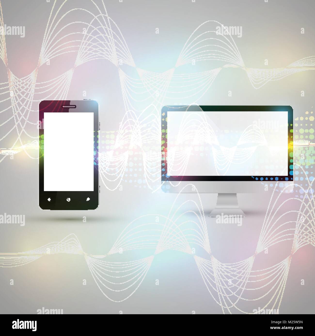 Communicating map technology Stock Vector Images - Alamy