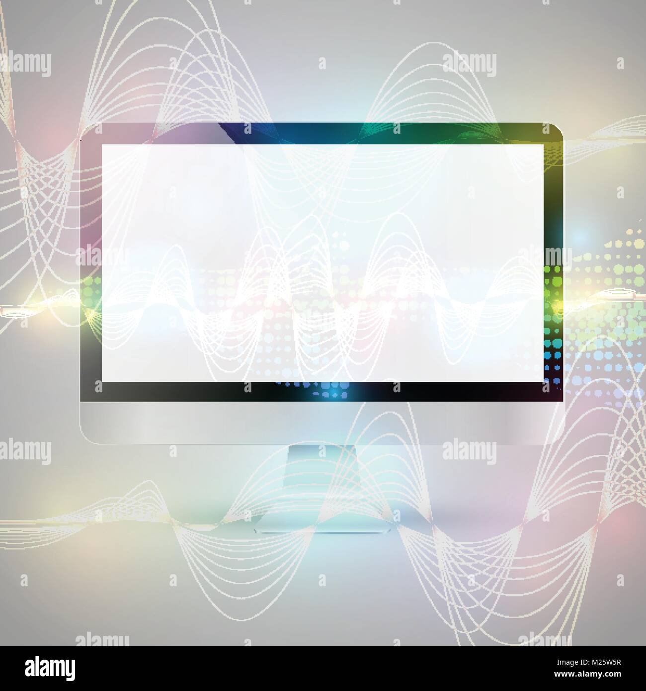 Realistic computer, vector illustration Stock Vector Image & Art - Alamy