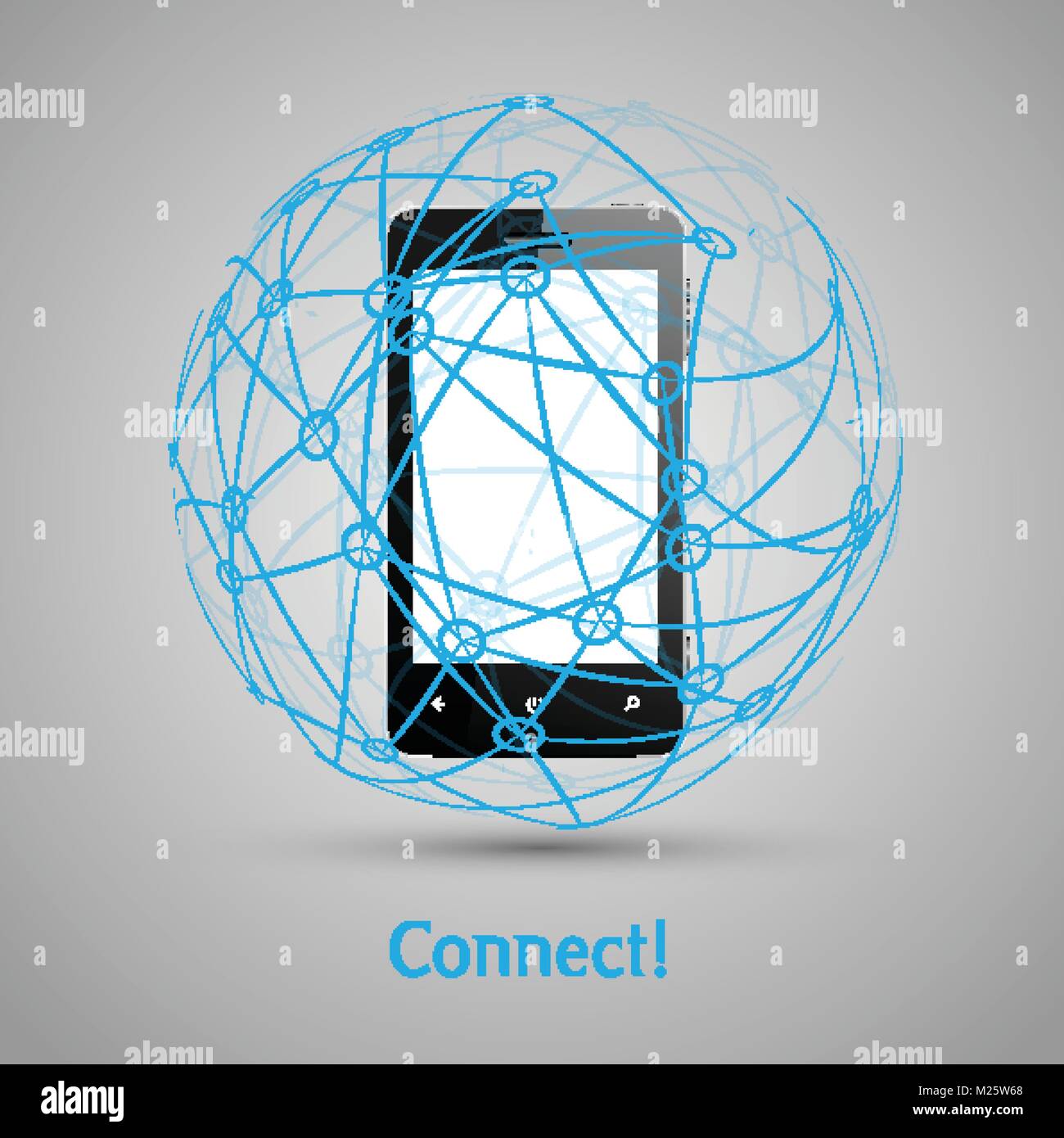 Mobile connect vector concept Stock Vector Image & Art - Alamy
