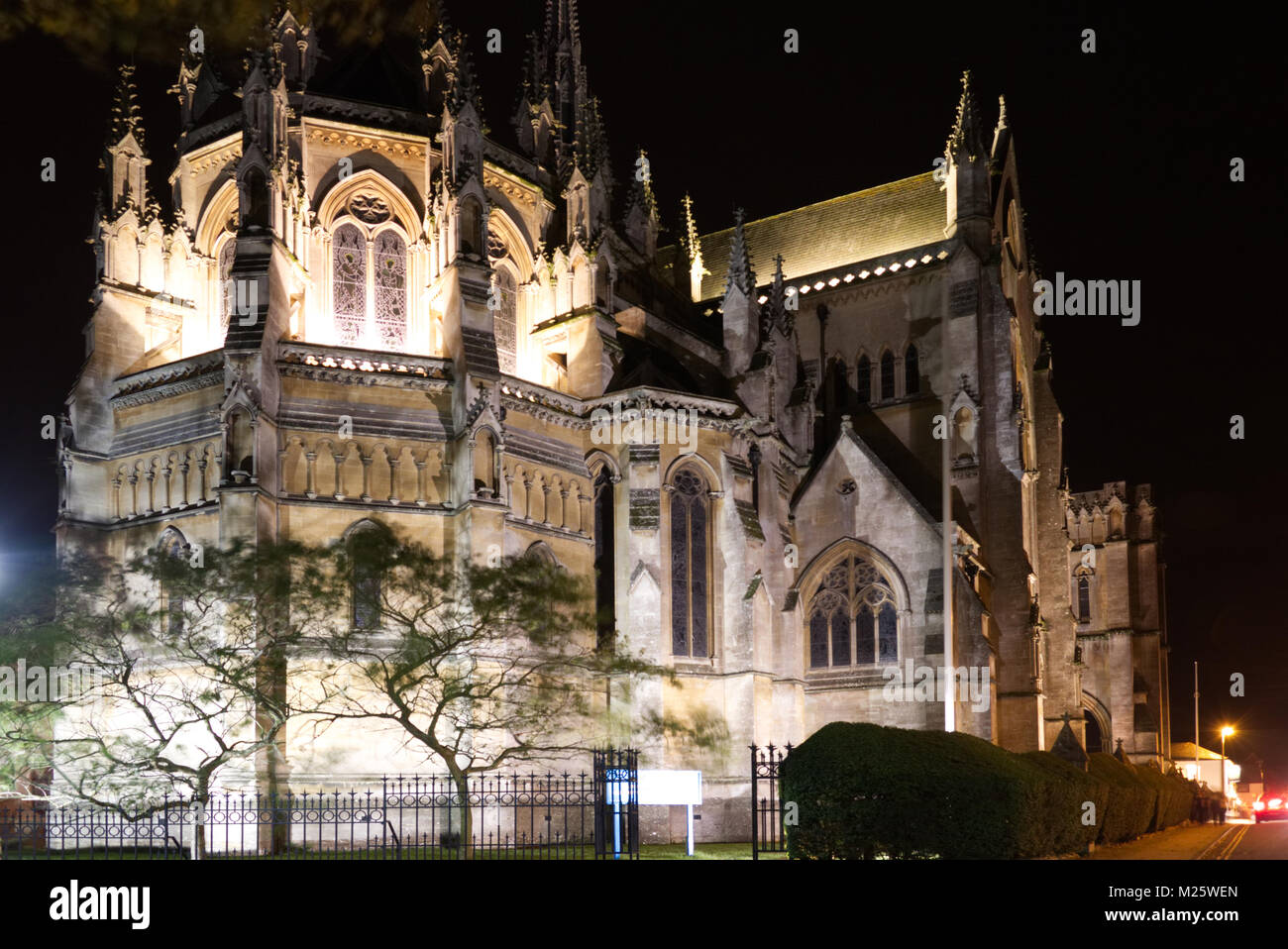 Arundel Cathedral at night Stock Photo - Alamy
