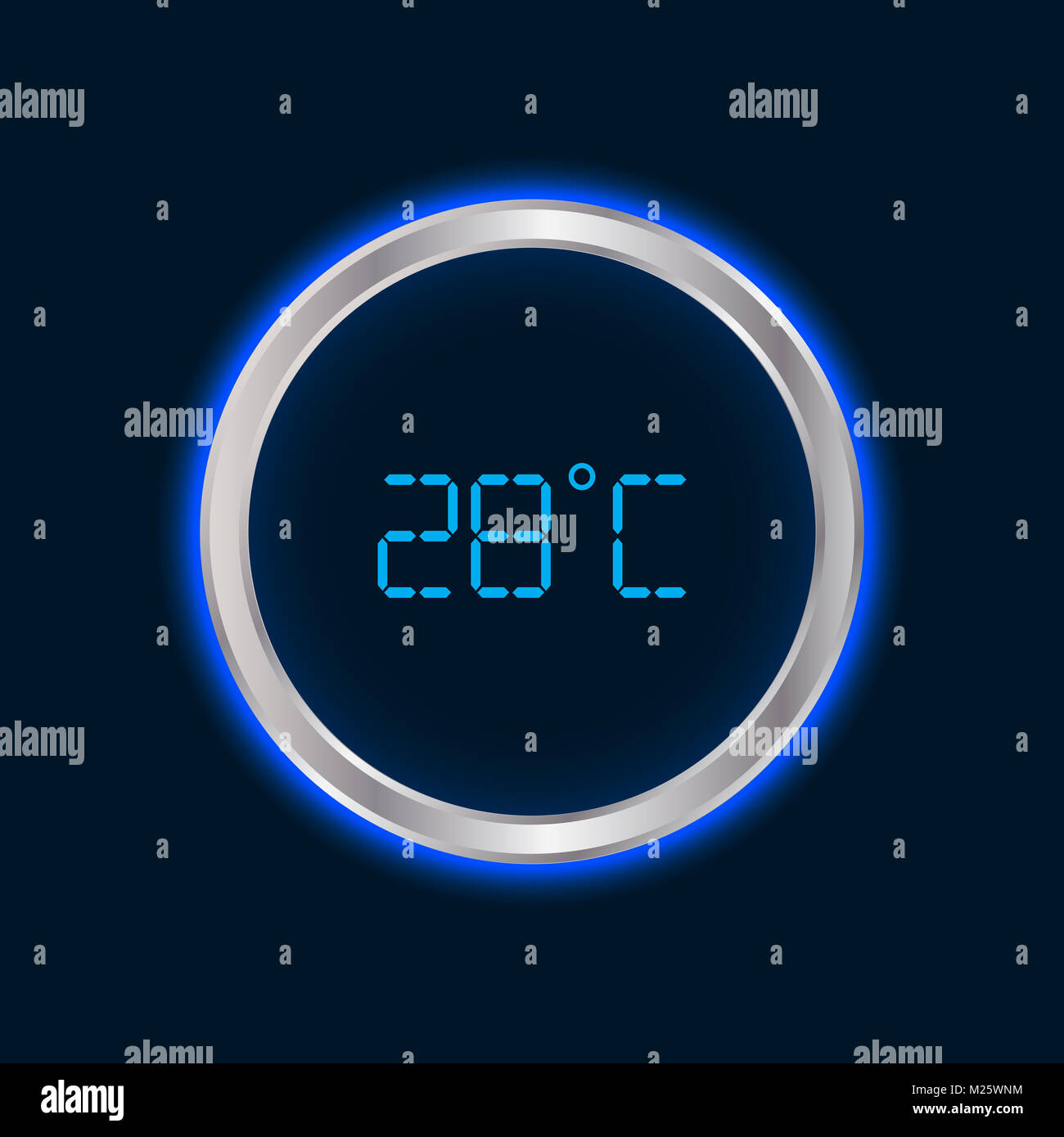 special modern wall digital thermometer Stock Photo - Alamy