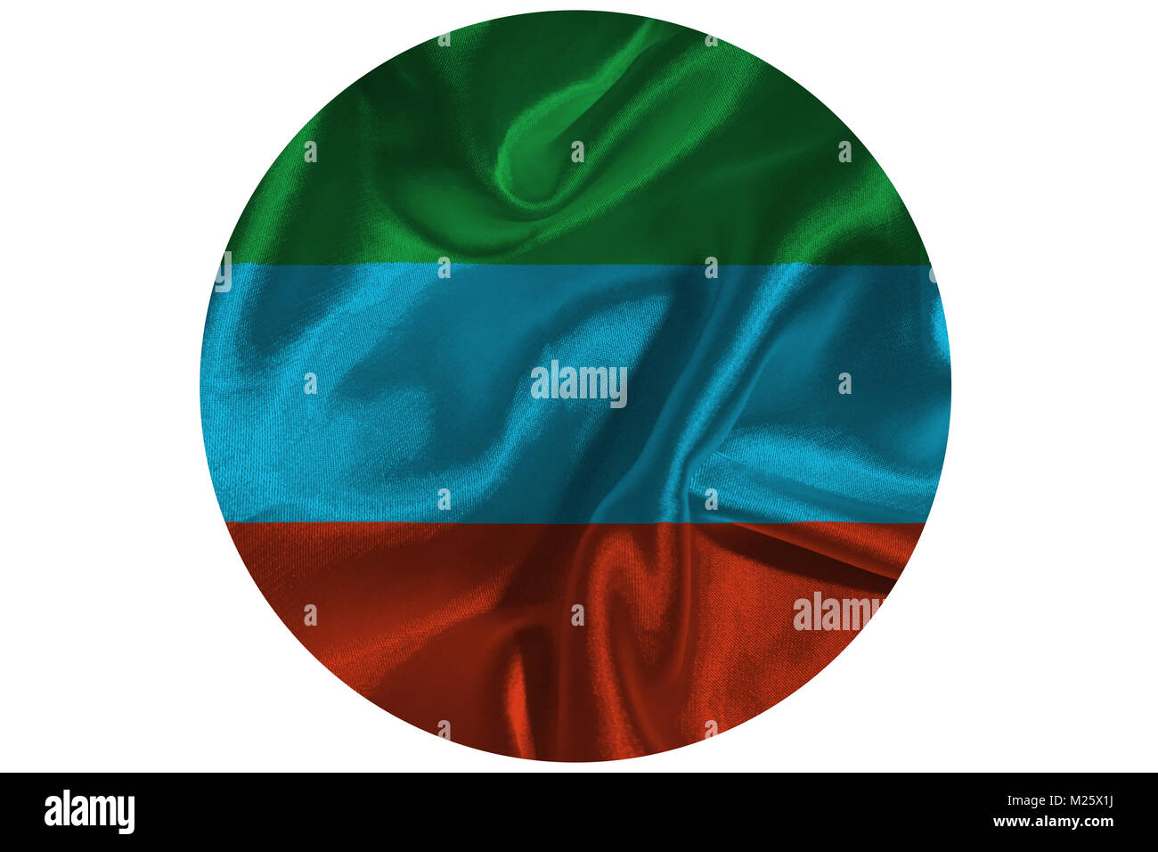 Dagestan republic flag 3D illustration symbol. Dagestan flag Stock ...