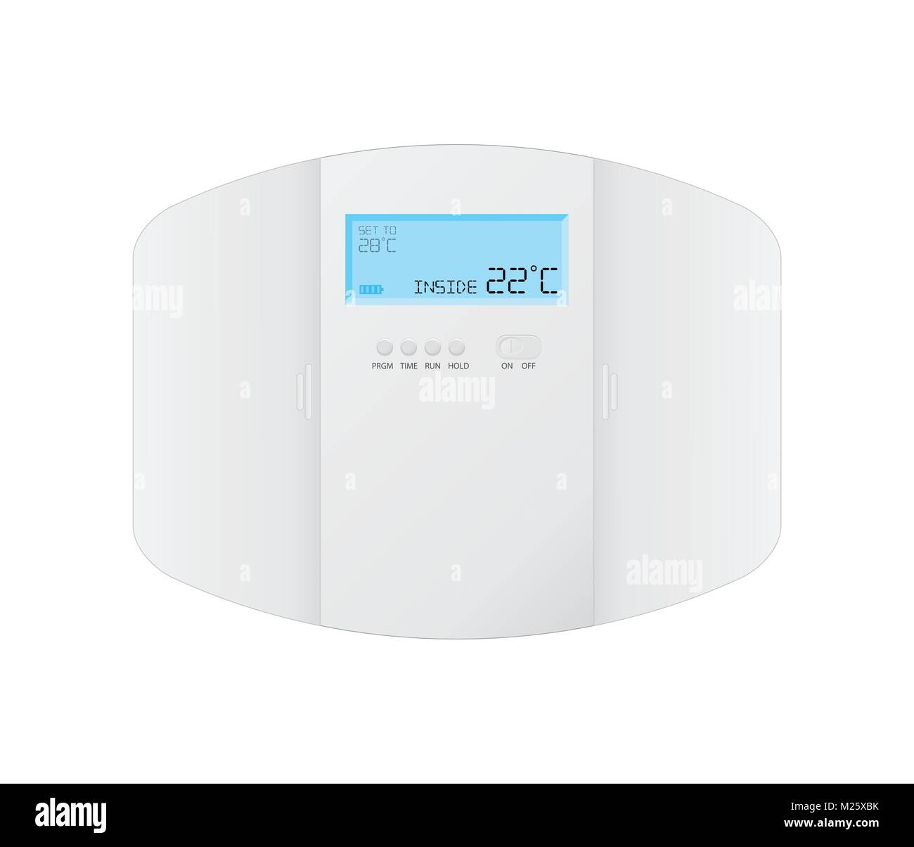 Smart thermostat cold Stock Vector Images - Alamy
