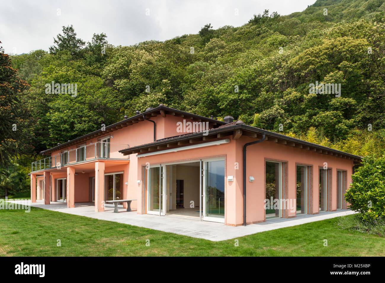 Nice villa, view from the garden Stock Photo - Alamy