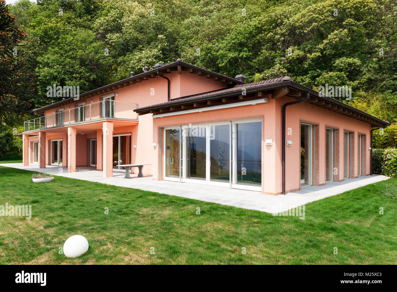 Nice villa, view from the garden Stock Photo - Alamy