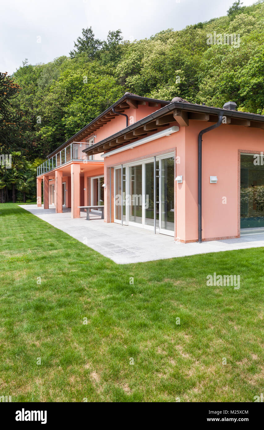 Nice villa, view from the garden Stock Photo - Alamy