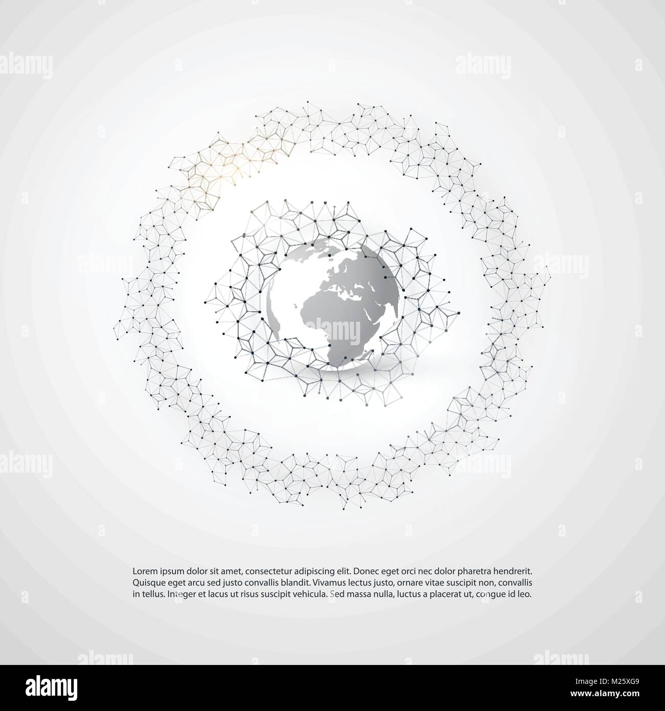 Abstract Cloud Computing and Global Network Connections Concept Design ...