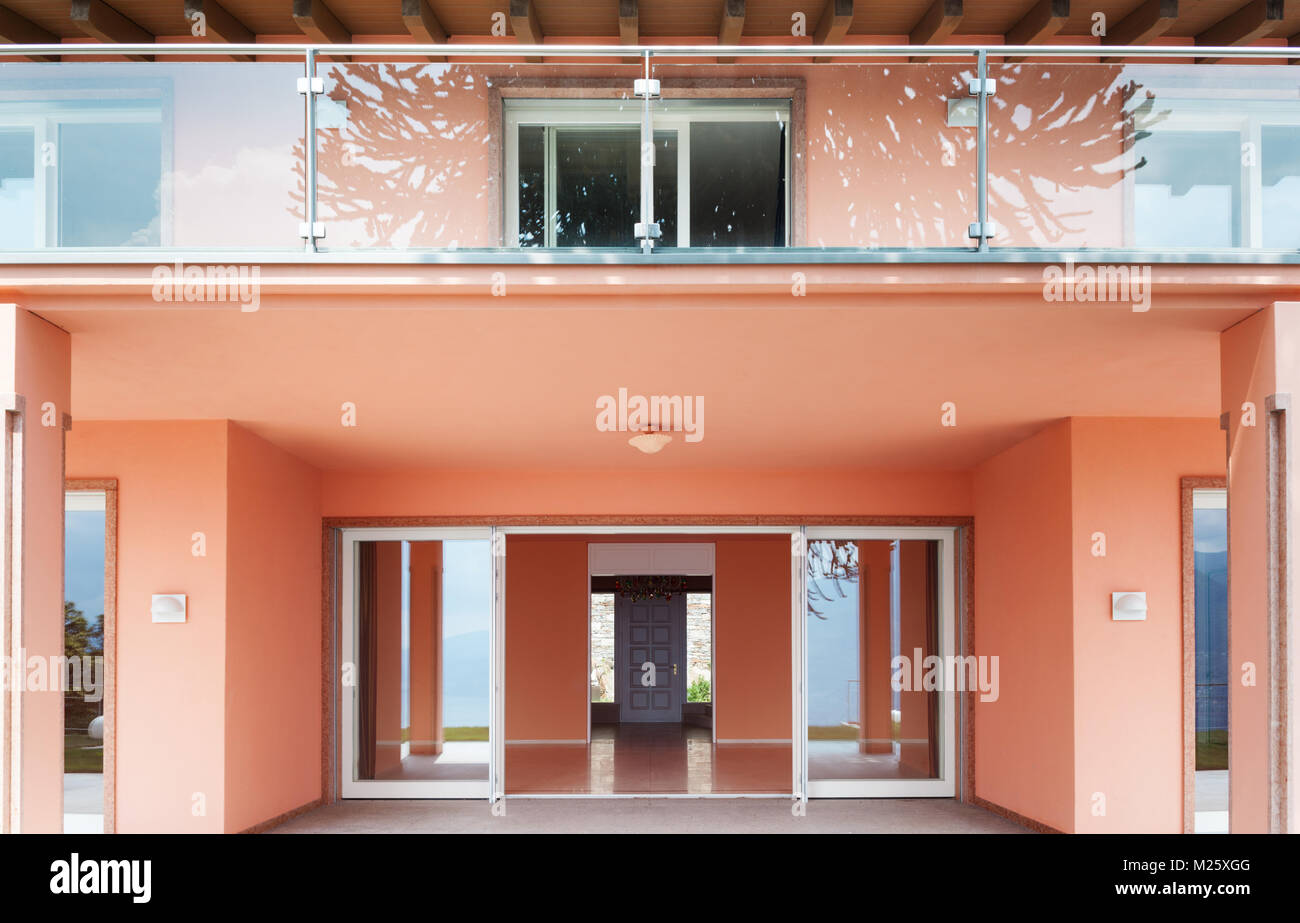 luxury villa, interior view from the veranda Stock Photo - Alamy