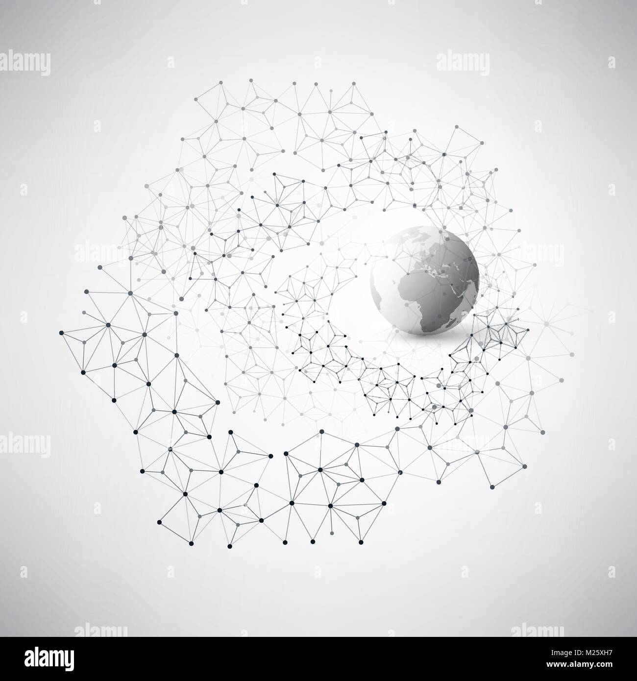 Abstract Cloud Computing and Global Network Connections Concept Design ...