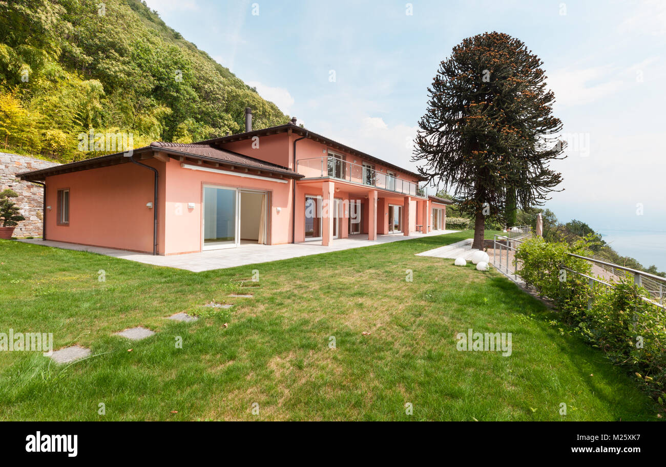 Nice villa, view from the garden Stock Photo - Alamy