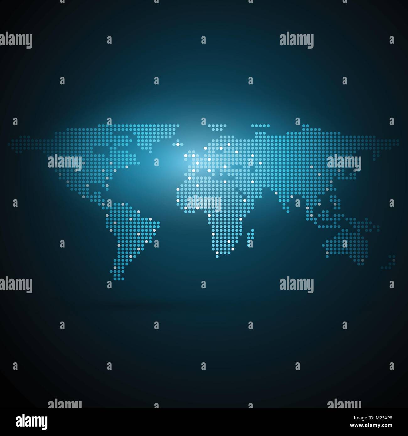 Cloud Computing And Networks With World Map Abstract Global Business