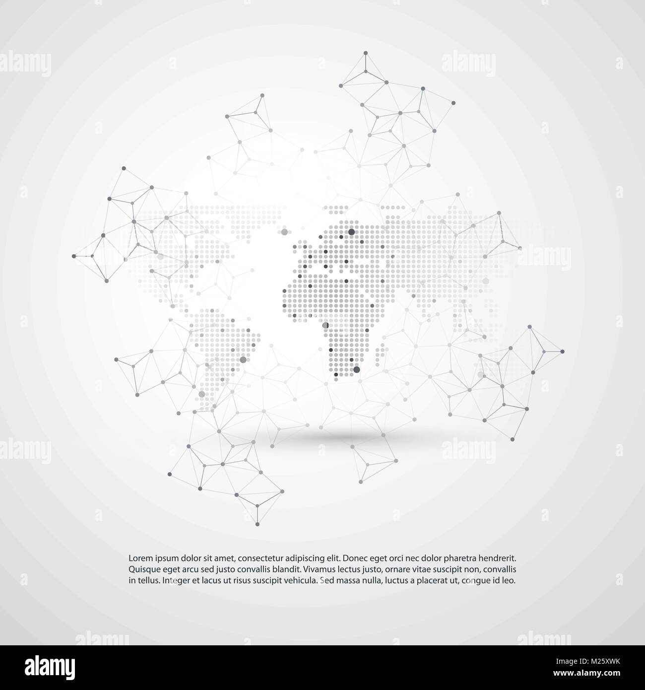 Cloud Computing And Networks With World Map Abstract Global Digital