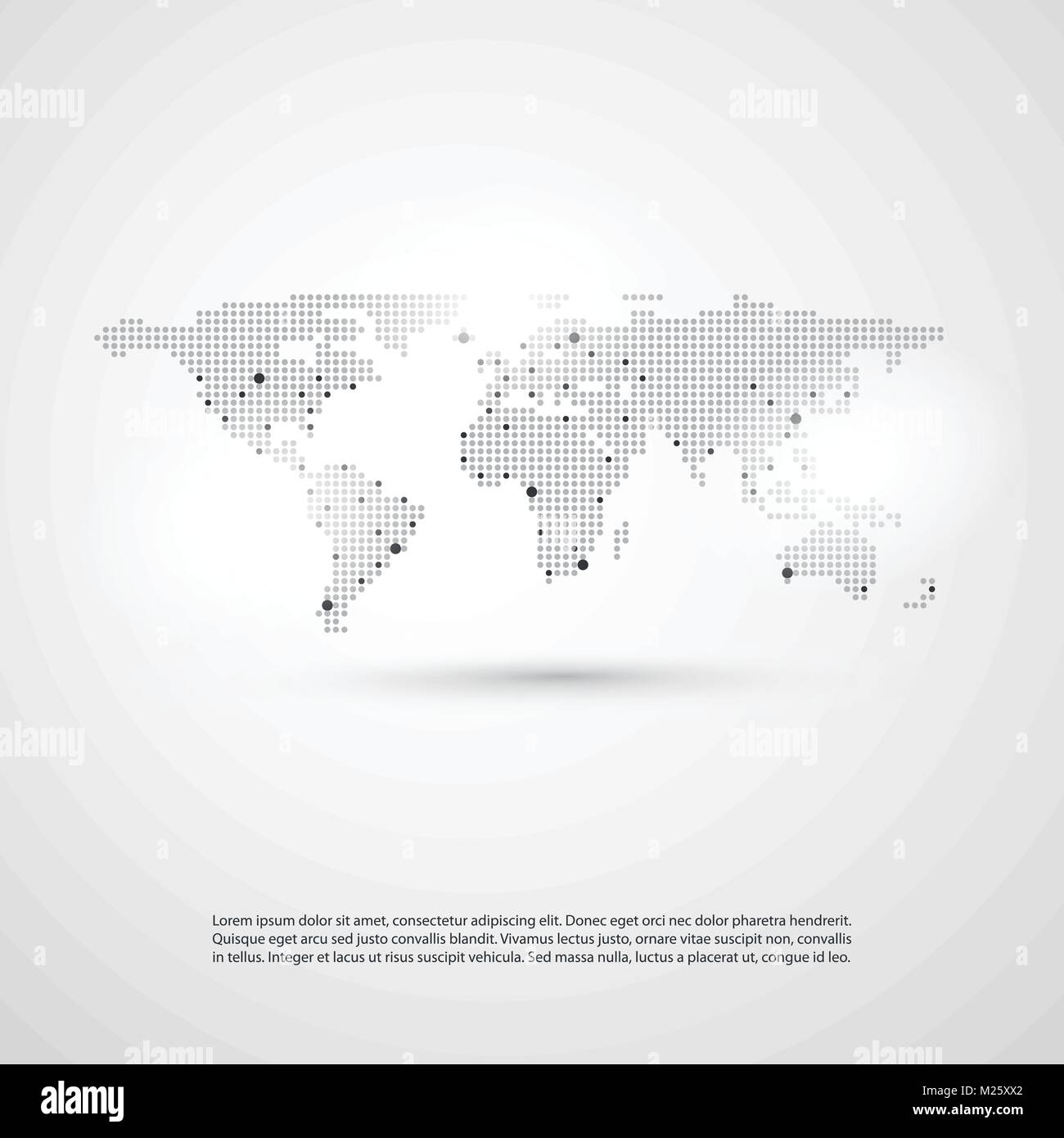 Cloud Computing and Networks with World Map - Abstract Global Business ...