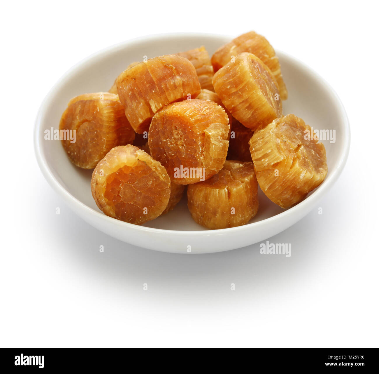 dried scallop, conpoy isolated on white background Stock Photo - Alamy