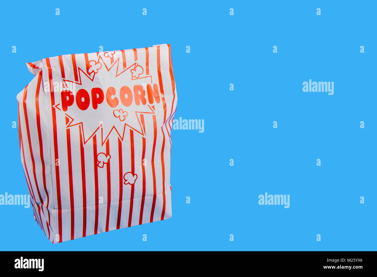 A bag of popcorn concept for cinema, theatre or watching any form of ...