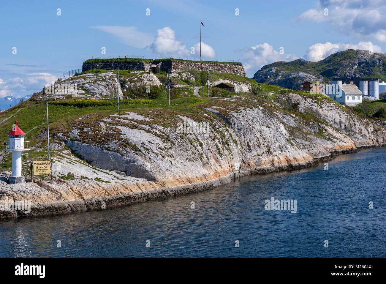 Ancient fortress ruins in Bodo from the Ferry to Moskenes, Lofoten ...