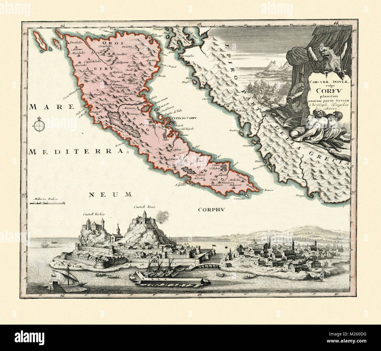 Historical map of corfu hi-res stock photography and images - Alamy