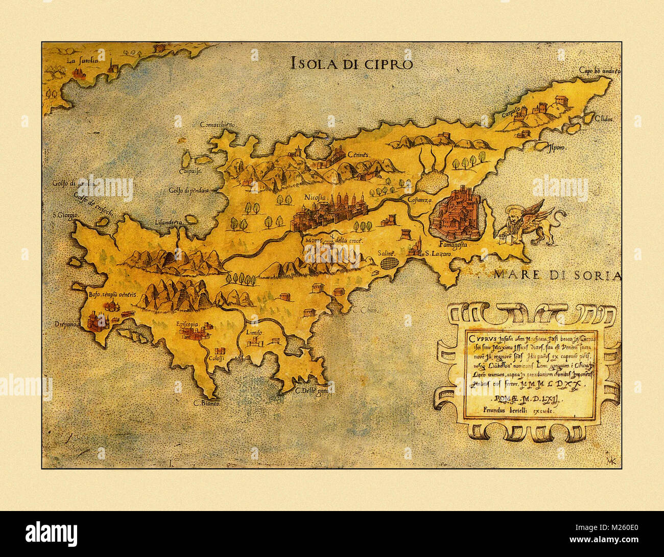 Historical map of cyprus hi-res stock photography and images - Alamy
