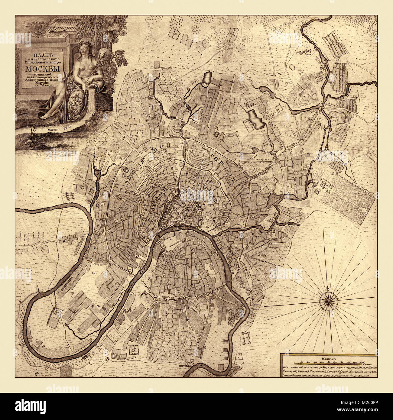 Vintage russia map hi-res stock photography and images - Alamy