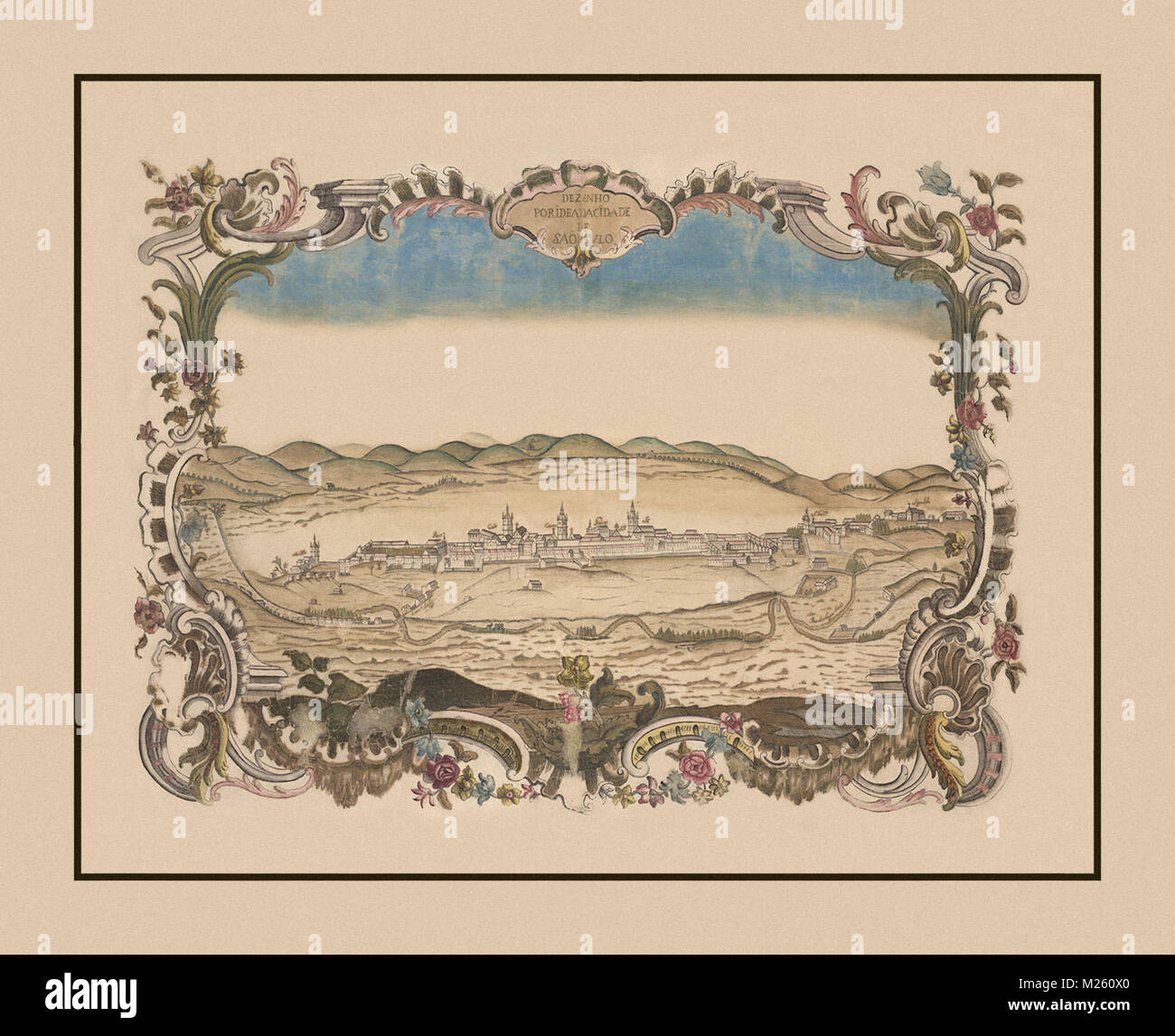 Map of sao paulo vintage view of sao paulo hi-res stock photography and ...