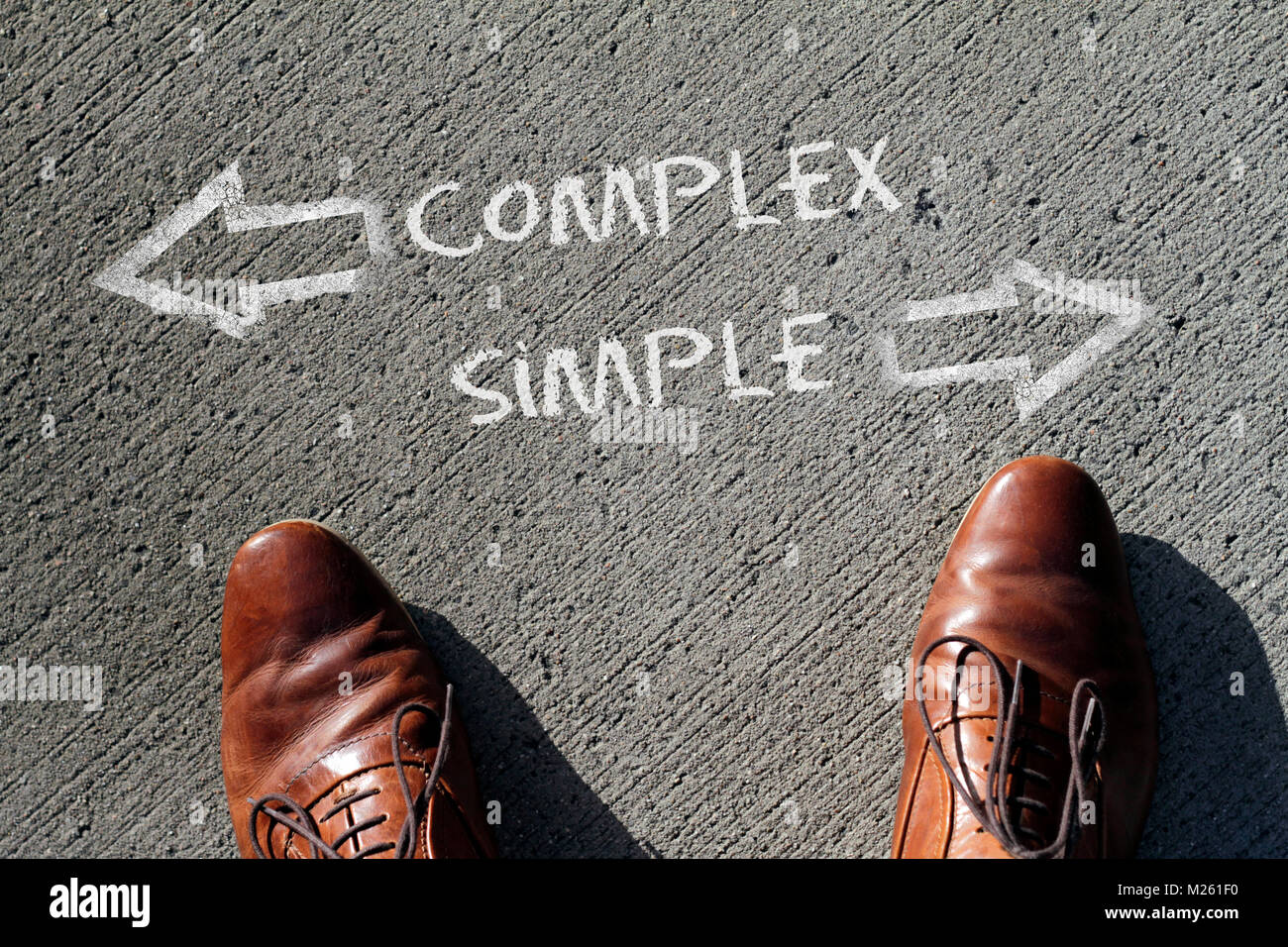 Decision time: Complex or simple Stock Photo - Alamy Decision time: Complex or simple Stock Photo - Alamy