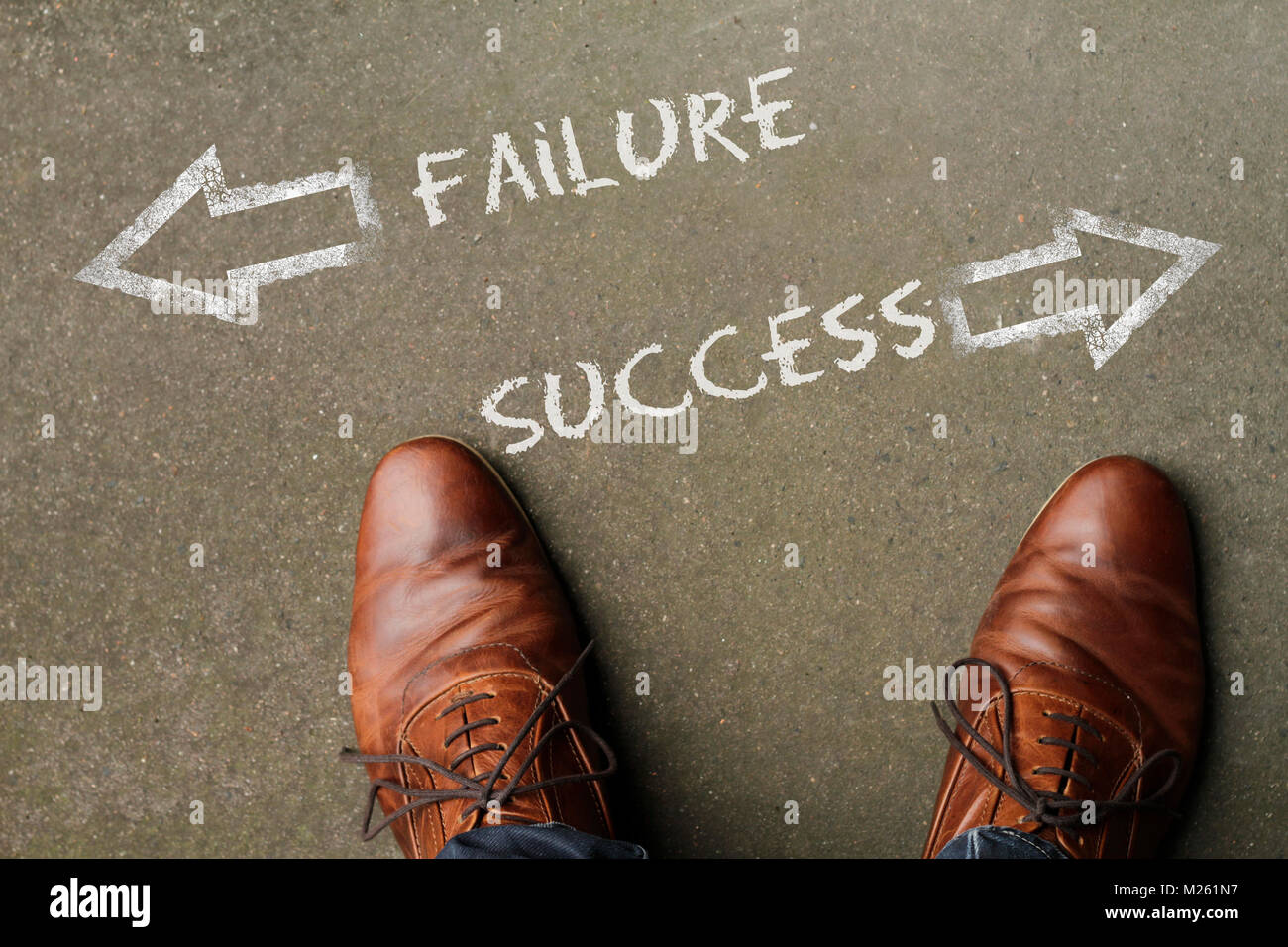 Decision time: Failure or Success Stock Photo - Alamy