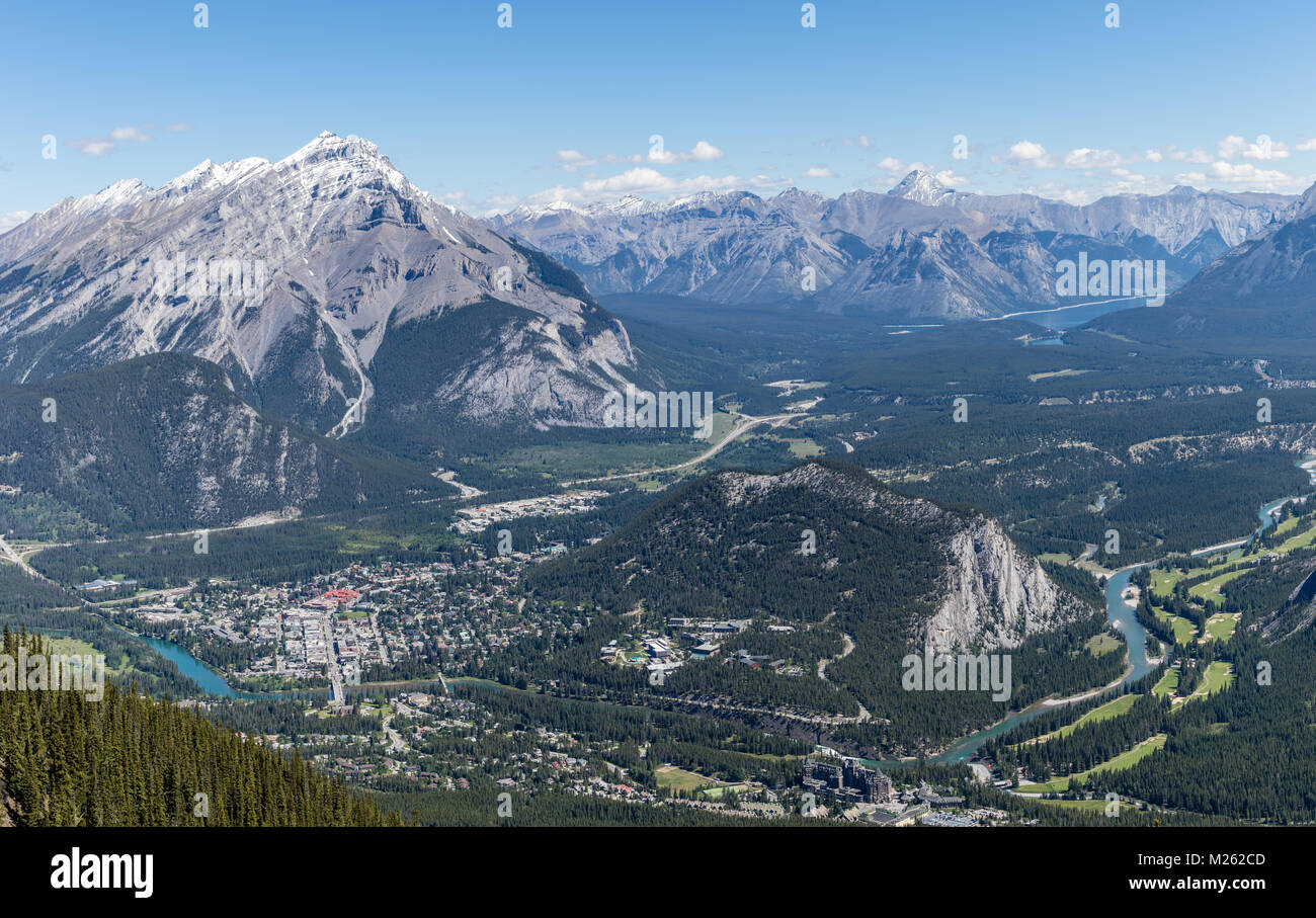 Banff Gondola View Stock Photo - Alamy