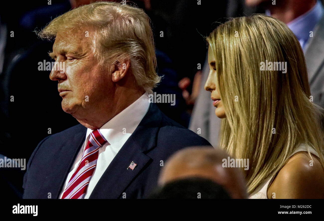 Cleveland, Ohio, USA, 20th July, 2016 Donald Trump and Ivanka Trump ...