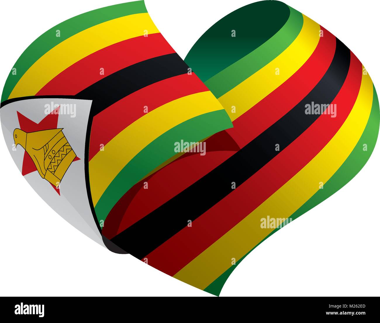 Zimbabwe flag heart icon hi-res stock photography and images - Alamy
