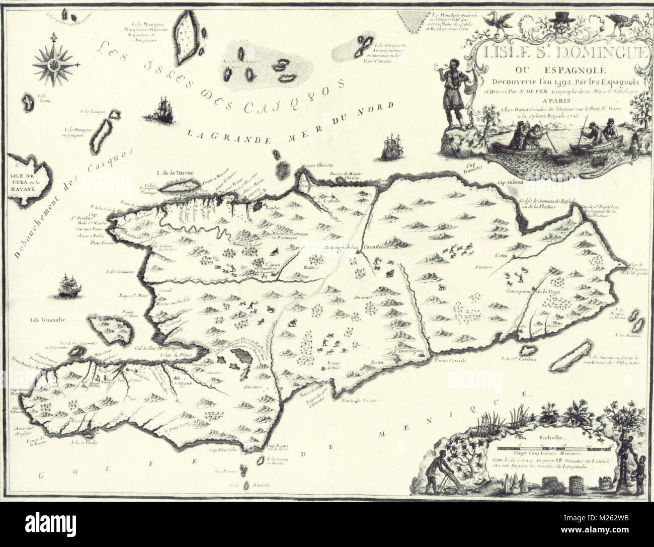 Hispaniola Map Historical High Resolution Stock Photography and Images ...