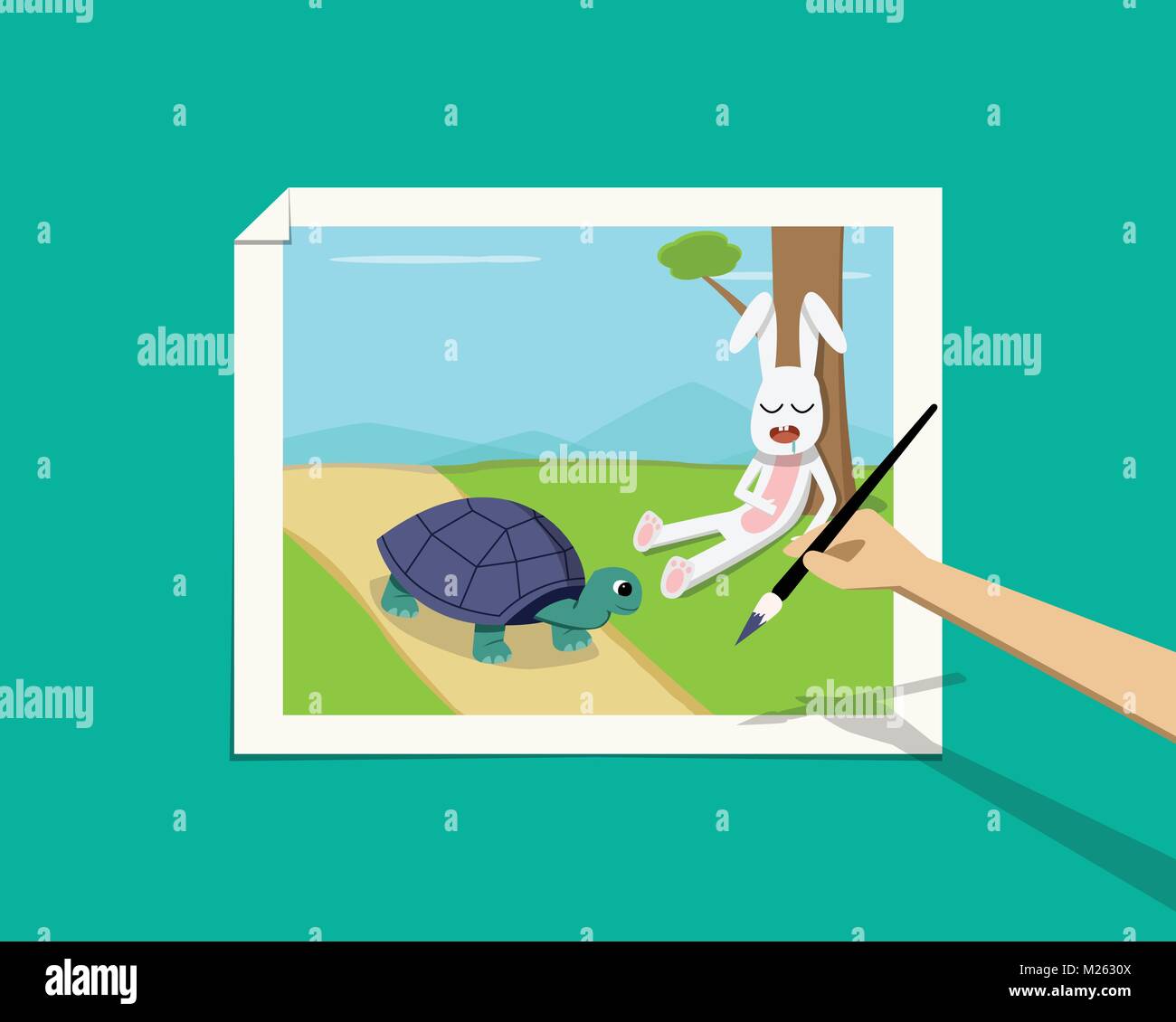 Painted brush view Stock Vector Images - Alamy